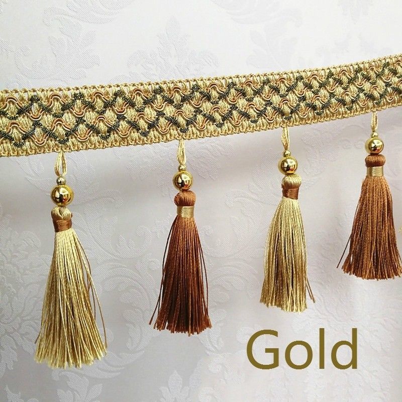 2M Beads Tassels Trims Ribbon Curtain Decor Fringe Home Upholstery ...