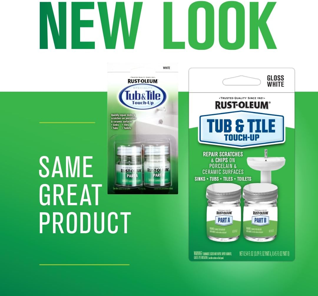 Rust-Oleum Tub & Tile Paint 244166 Specialty Kit Tub and Tile Touch Up ...
