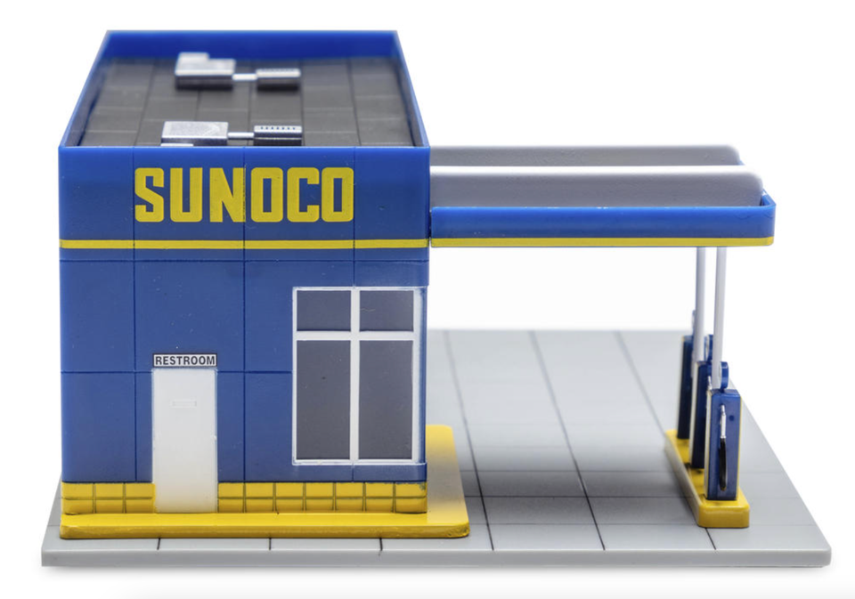 HO Scale Sunoco Gasoline Station Building Prelit Service Station ...