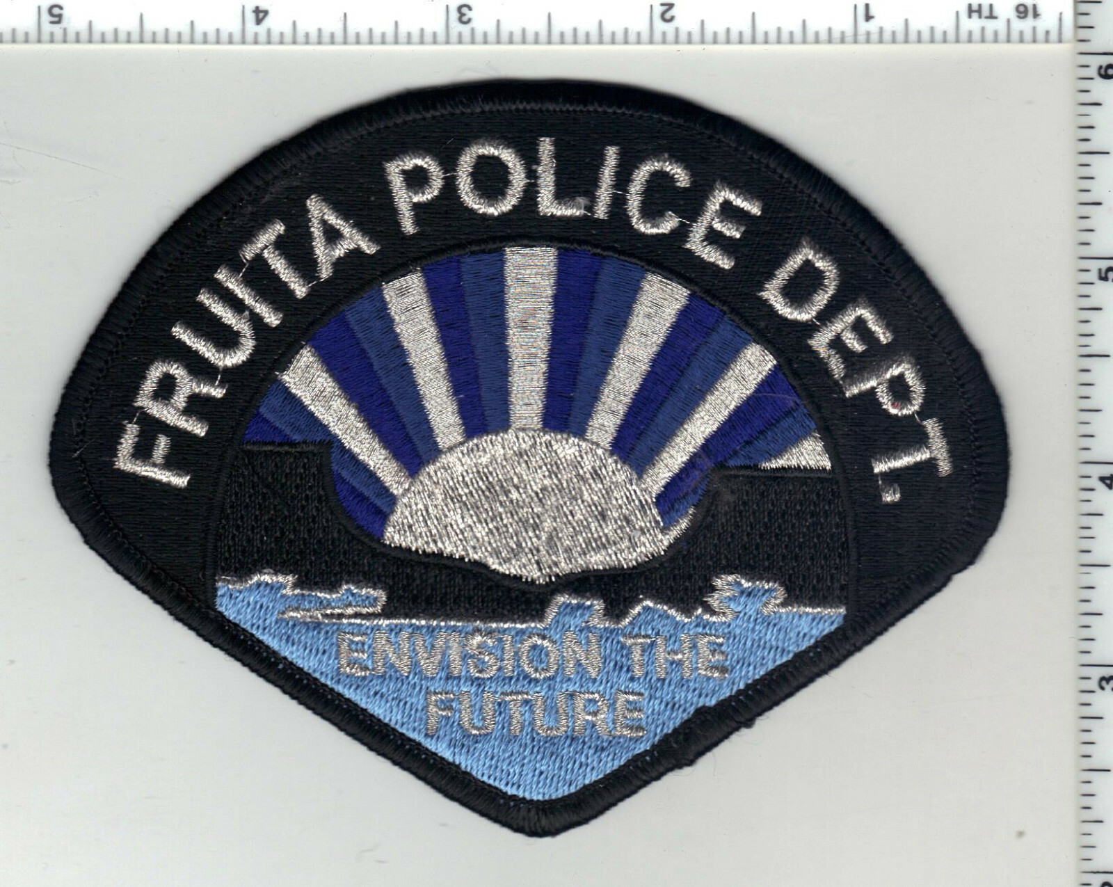 Fruita Police (Colorado) 1st Issue Silver Bullion Shoulder Patch | eBay