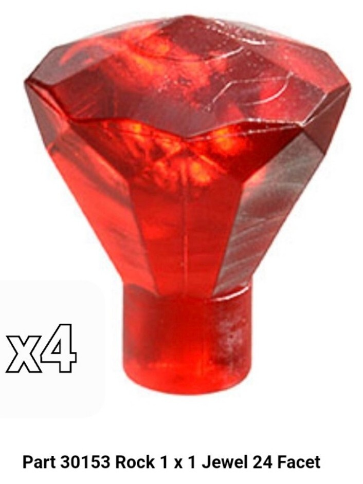 LEGO Rock 1x1 JEWEL 24 FACET Trans Light Blue Gem 30153 for sale online ...