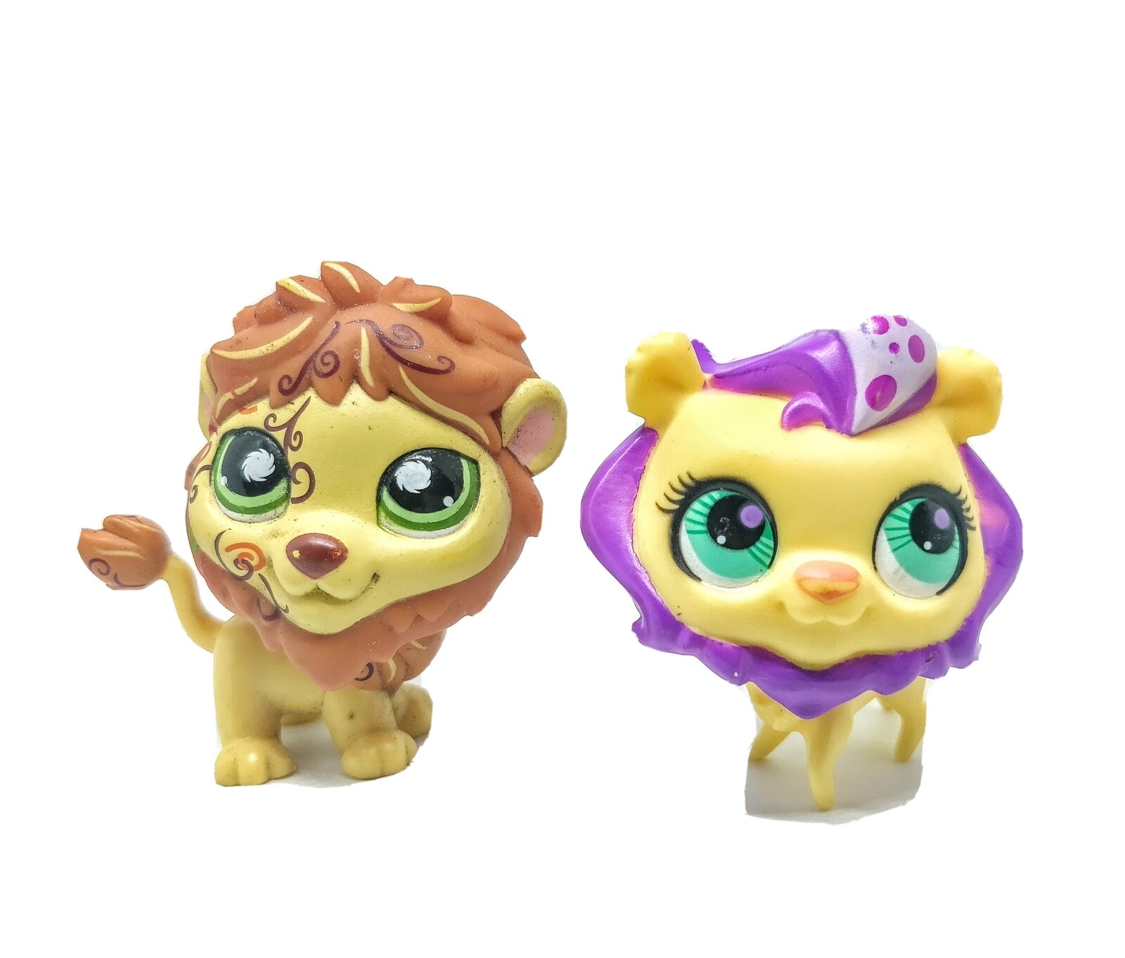 Littlest pet Shop LPS Lot Of 2 Lion Figures Circus Swirls #944 #3061 ...