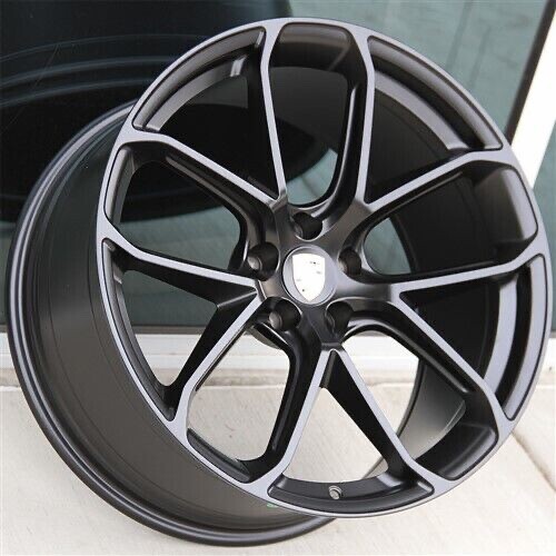 21” WHEELS RIMS MATTE BLACK FOR PORSCHE MACAN TURBO GTS SPORT 21X9.5 ...