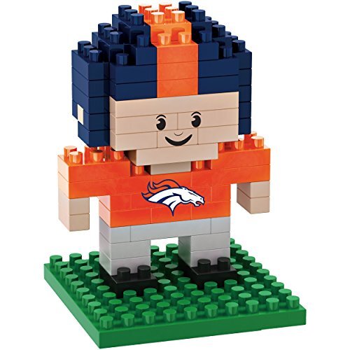 FOCO BRXLZ NFL Denver Broncos Mini Football Player 3-D Construction Toy ...