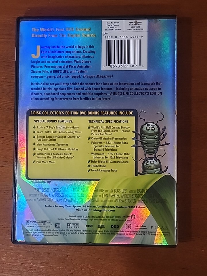 Pixar A Bug's Life (Two-Disc Collector's Edition) - DVD - 786936217896 ...