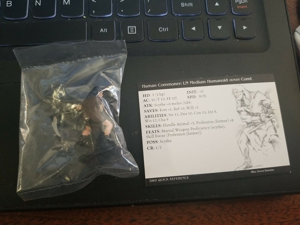 Human Commoner 08/80 Dungeons and Dragons Miniatures With Card NIB | eBay