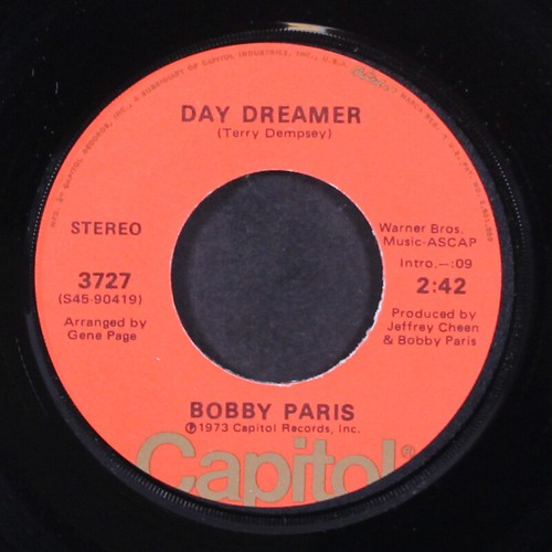 BOBBY PARIS: day dreamer / love looks so good on you CAPITOL 7" Single ...