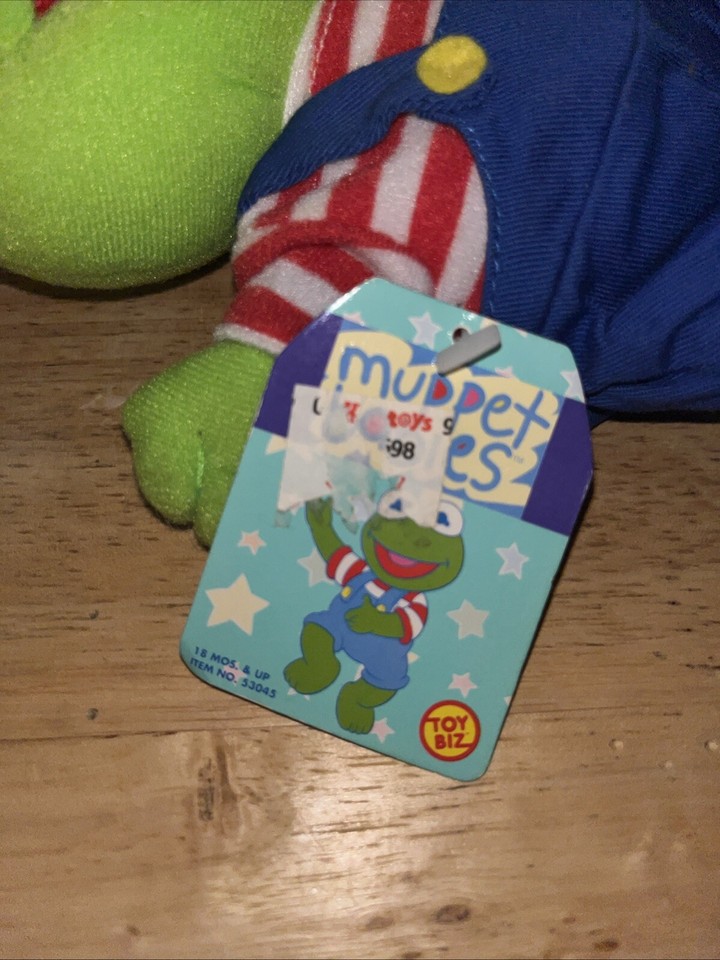 Jim Hensons 1997 Muppet Babies Plush Kermit the Frog Plush Toy 8" SUPER ...