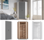 Cellini Grey High Gloss And White 2 Door Corner Wardrobe with Shelves ...