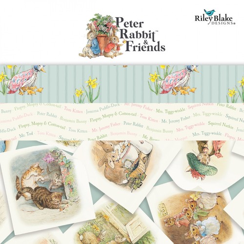 Peter Rabbit & Friends by Beatrix Potter Riley Blake BTY or Panel Your ...
