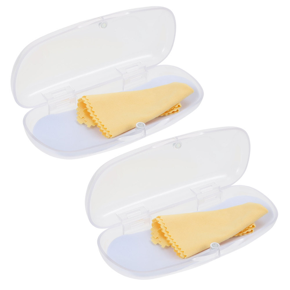 Set of 2 Glasses Case Women's and Storage Box for Transparent Eyeglass ...