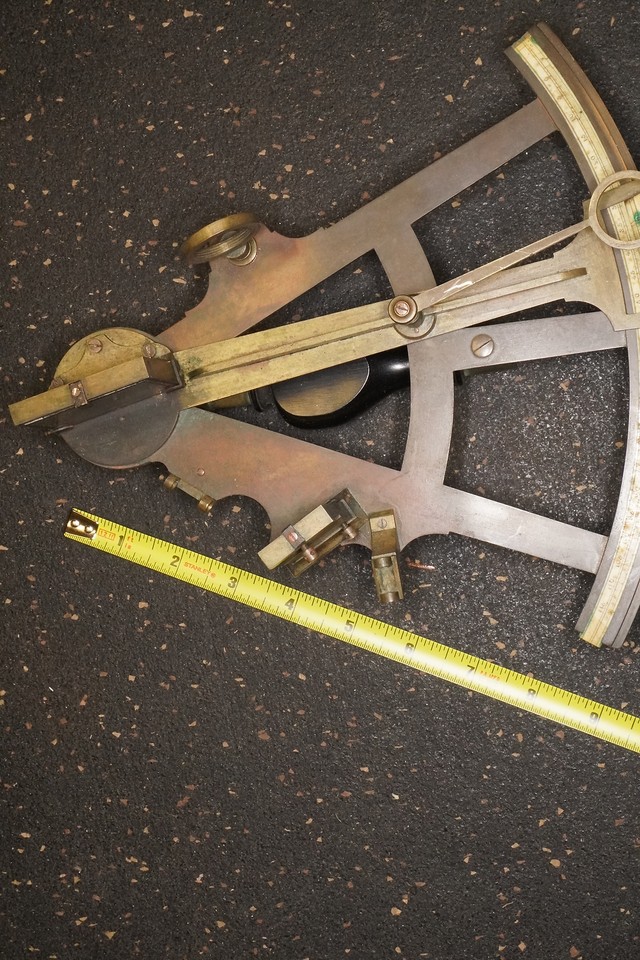 Antique Brass Maritime Sextant Octant with Ebony Handle 1800s | eBay