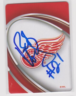 BOB HALKIDIS DETROIT RED WINGS AUTOGRAPHED PLAYING CARD | eBay