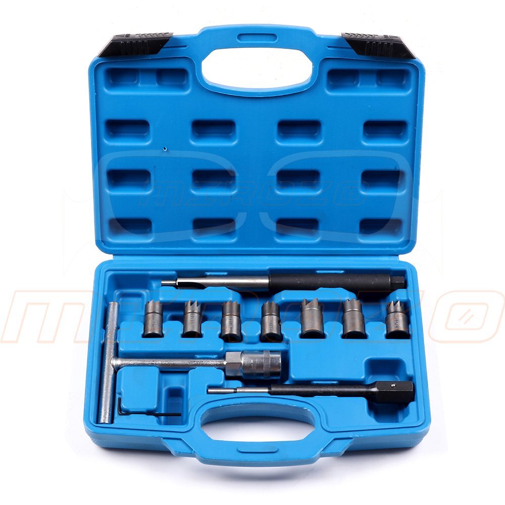 Diesel Injector Seat Cleaner Tool 10pcs Diesel Injector Seat Cutter Set ...