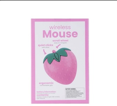 Vivitar 'Strawberry' Novelty Computer Mouse - Berry Pink - Wireless | eBay