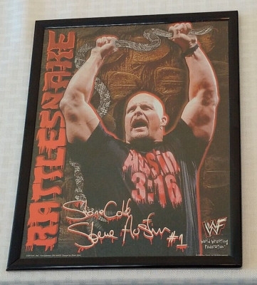 RARE 1999 WWF Attitude 8x10 Promo Photo Stone Cold Steve Austin Blood ...