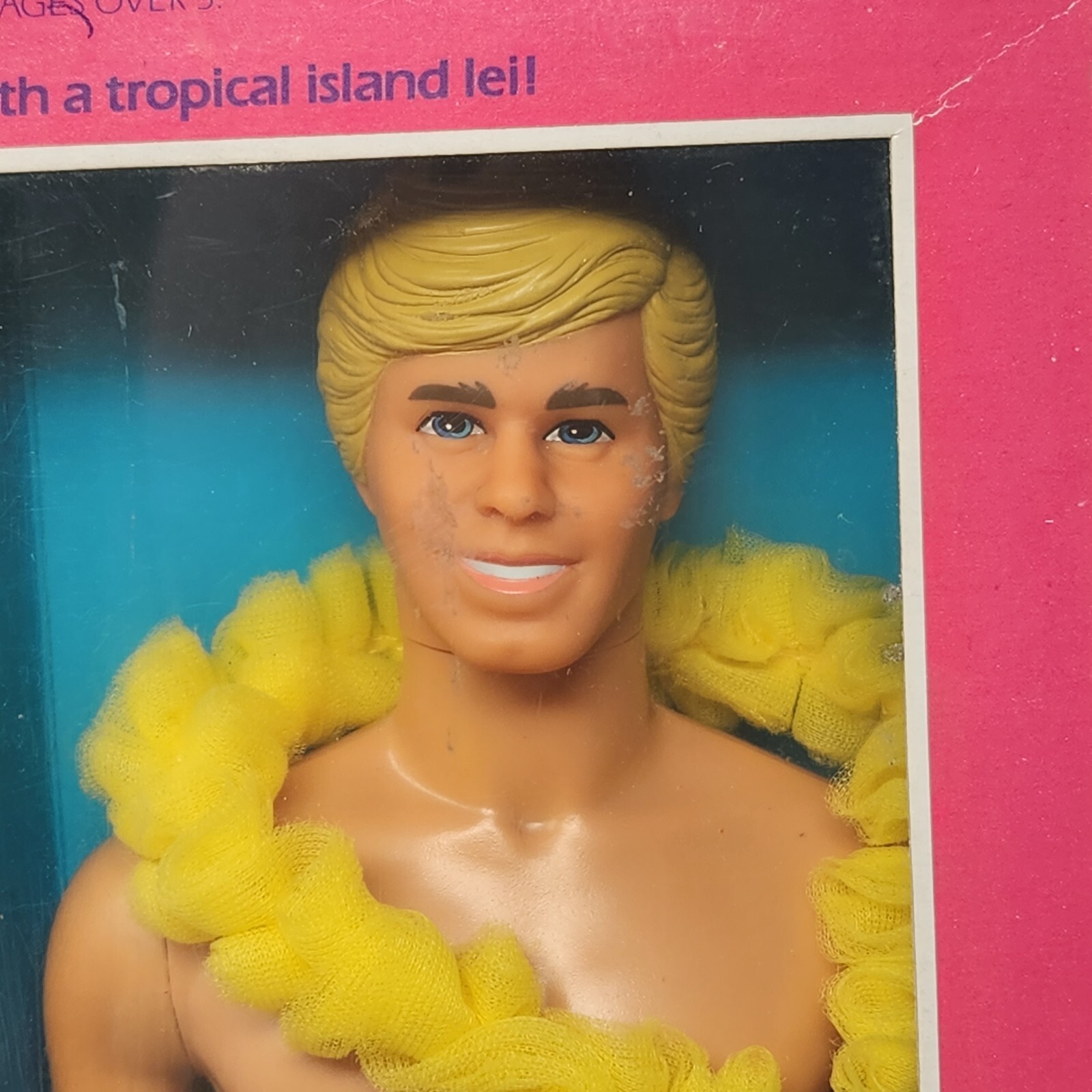 VINTAGE 1985 TROPICAL KEN BARBIE DOLL # 1020 IN ORIGINAL BOX CRACKED ...