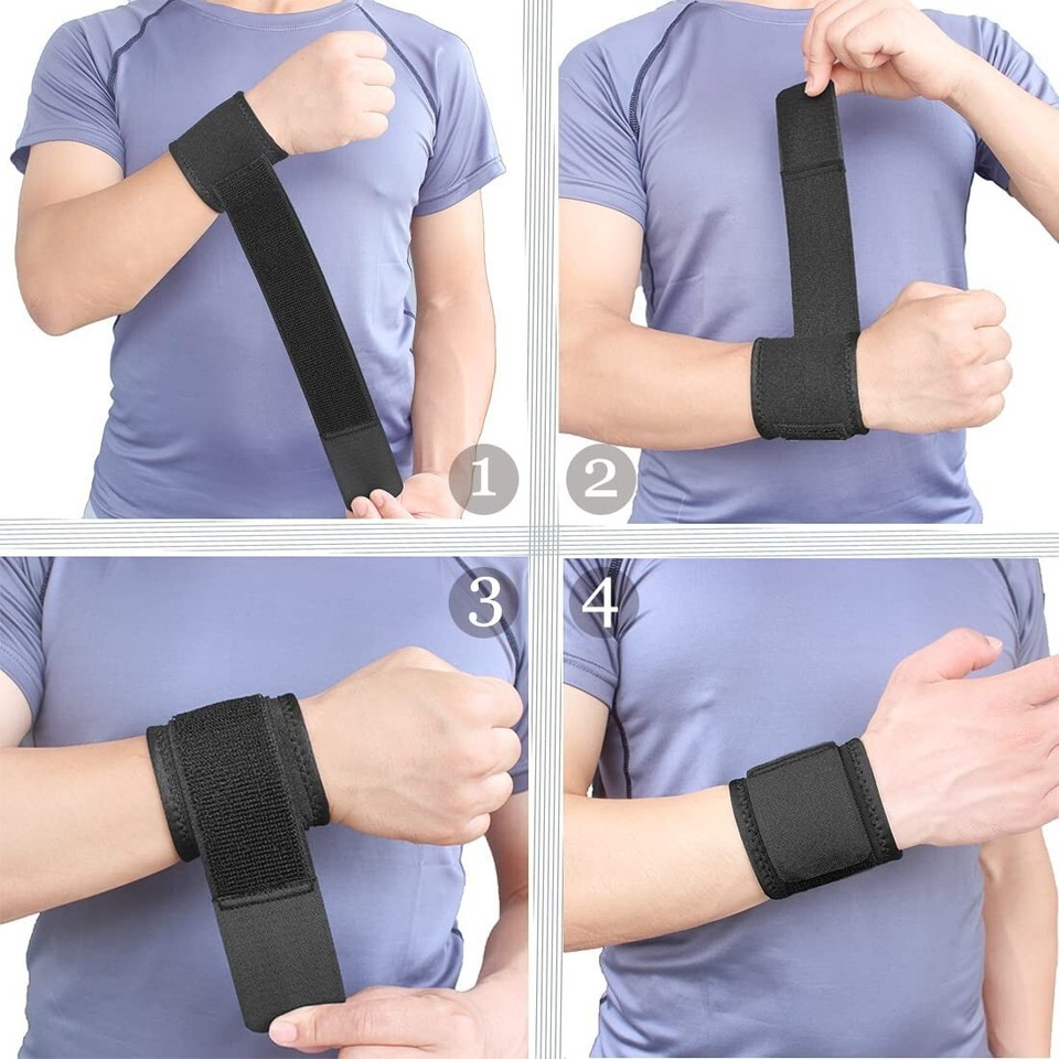 2 Pck Wrist Brace Adjustable Wrist Support Wrist Strap Fitness Gym ...