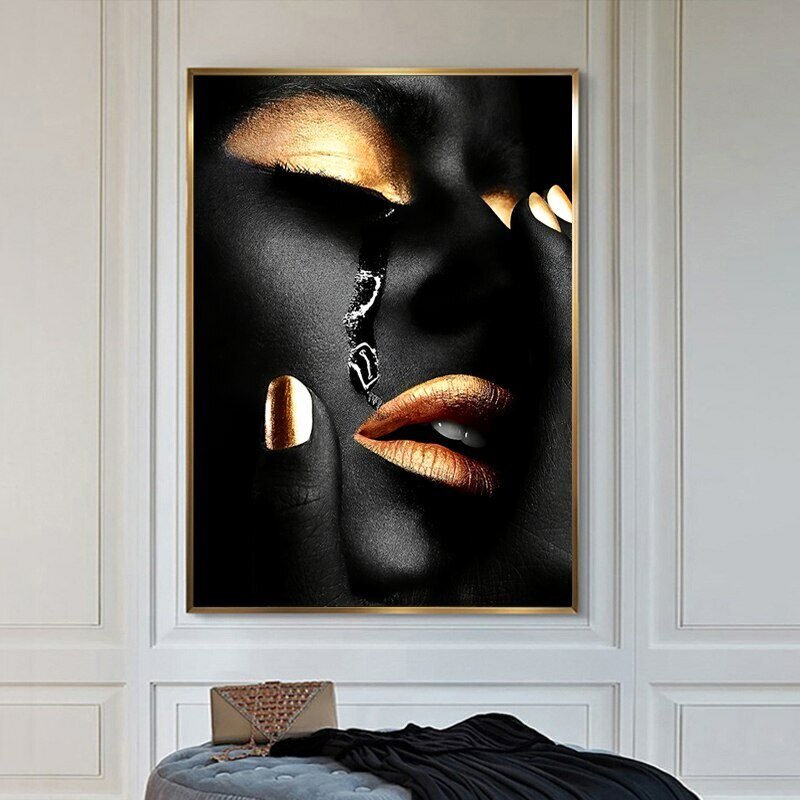 Black Woman Crying Art