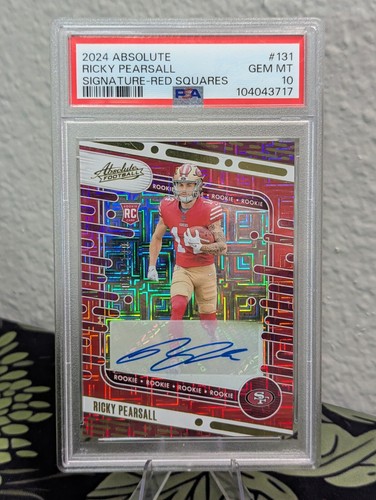 2024 Panini Absolute Ricky Pearsall #131 RC Red/Gold Auto Color Match ...
