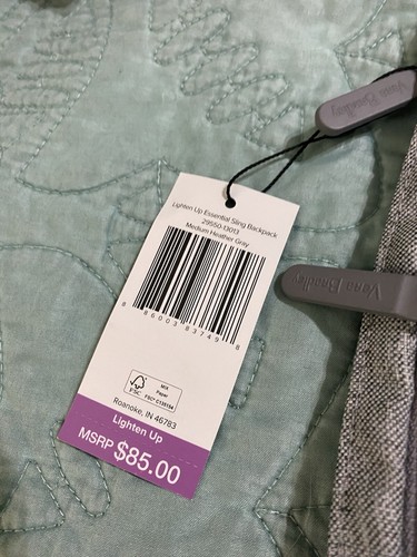 Vera Bradley Lighten Up Essential Sling Backpack, Adjustable Strap ...