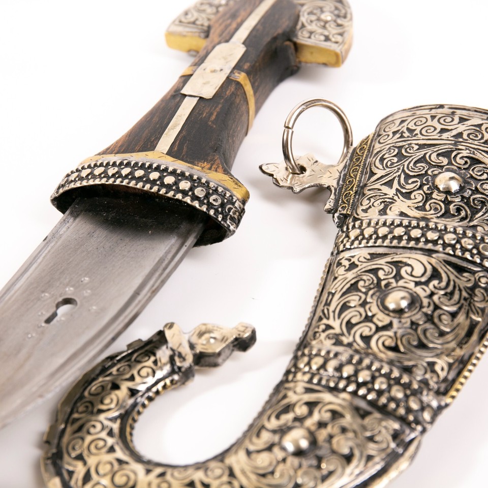 Old Dagger Knife Khanjar Jambiya Vintage Islamic Berber Sword Curved ...
