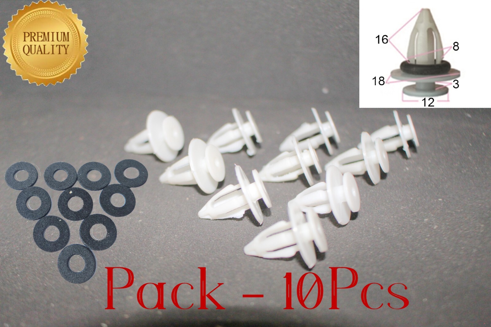 RANGE ROVER CAR INTERIOR BODY/PARCEL SHELVES PANEL FASTENER PUSH-IN 8MM ...