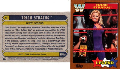 2017 Topps Heritage WWE Wresting TRISH STRATUS #98 Diva SP BRONZE | eBay