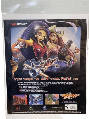 FREAKY FLYERS Nintendo Gamecube Xbox PS2 ~ Comic Page PRINT AD 2003 | eBay