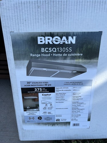 Broan Range Hood BCSQ130SS | eBay