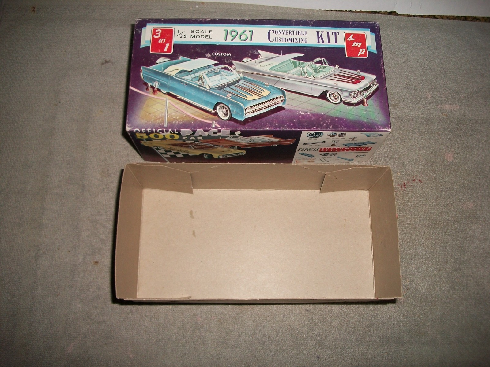SMP 1/25 1961 CHRYSLER CONV. MODEL CAR KIT BOX ONLY EXC. COND. | eBay