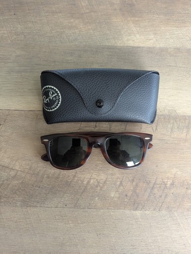 Vintage B&L Ray Ban Bausch & Lomb 5022 Gray Faux Tortoise Wayfarer | eBay