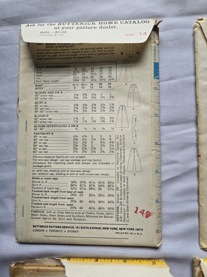 VTG Sewing Pattern Lot Of 6 Simplicity, Butterick, McCall's 60/70s | eBay