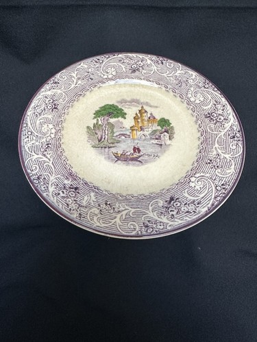 Antique Purple Transferware Plate Ridgeway England Plate | eBay
