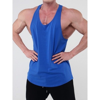 Everyday the Label Muscle Tank Top Workout Gym Men Royal Blue Camis ...