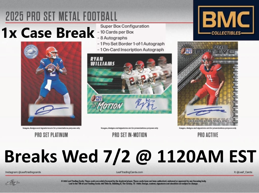 Brian Billick 2025 Leaf Pro Set Metal Football 1x Super Case Break #1 ...