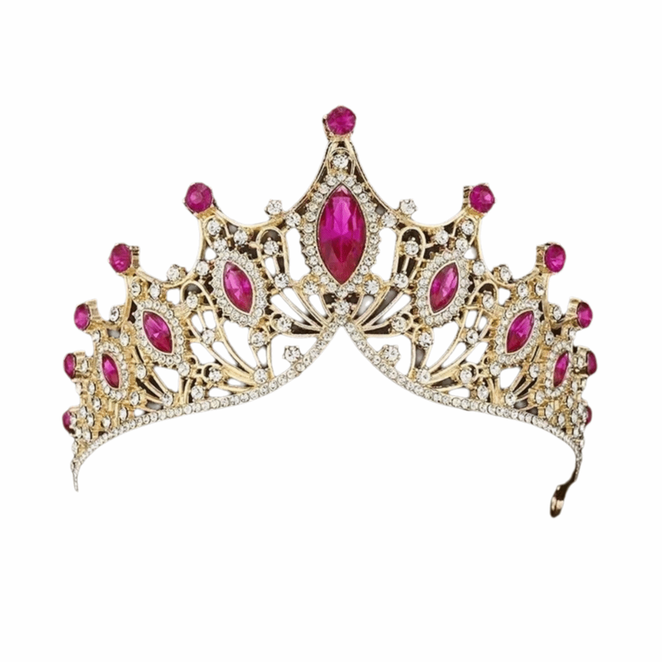 Baroque Queen Princess Crown Alloy Bridal Headband Crystal Tiara ...