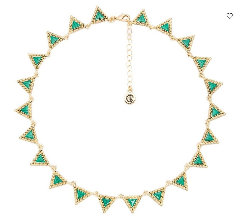 House of Harlow 1960 Native Legend Collar Necklace choker malachite ...
