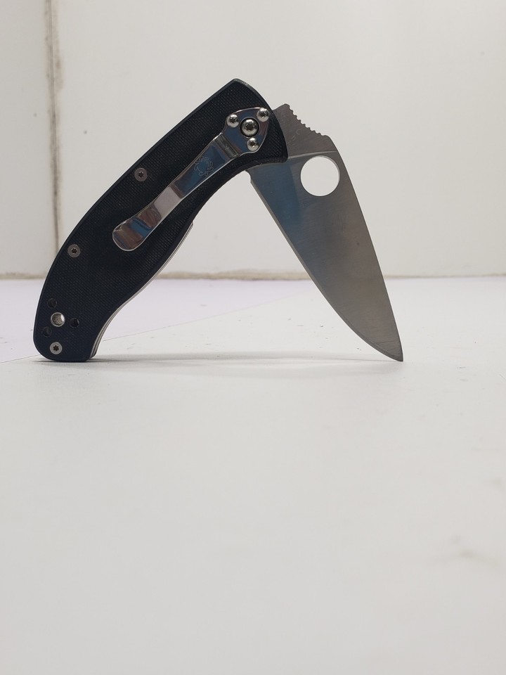 Spyderco Uptern Lockback 2.88 Black Handle 8Cr13MoV Stainless Knife ...