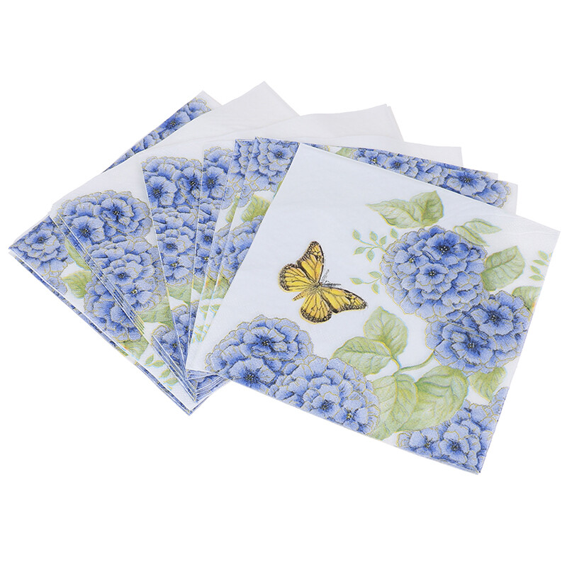 20pcs edding vintage napkin paper flower birthday party serviettes deco ...