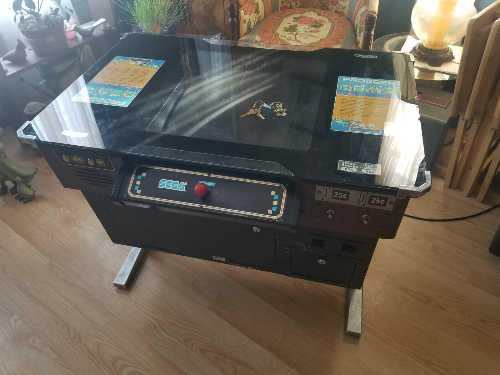 Frogger Cocktail Table Arcade Game Coin Op With Locks Keys Original ...
