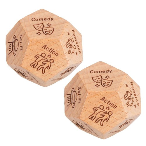 1pc Wood Movie Decider Dice Funny Anniversary Movie Cube Game Him Her ...