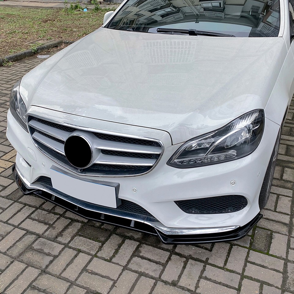 Gloss Black Front Spoiler Lip Splitter Kit For Benz E Class W212 Sport ...