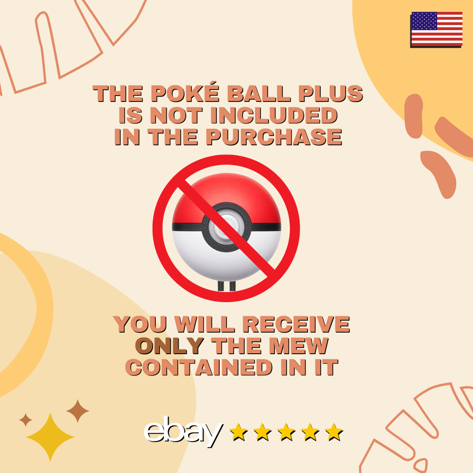 Mew Pokeball Plus Normal Level 15 Pokemon Let's Go Pikachu Eevee Legit ...