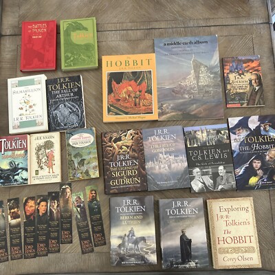 Lot of 19 J. R. R. Tolkien Books The Fall of Arthur Children of Hurin ...