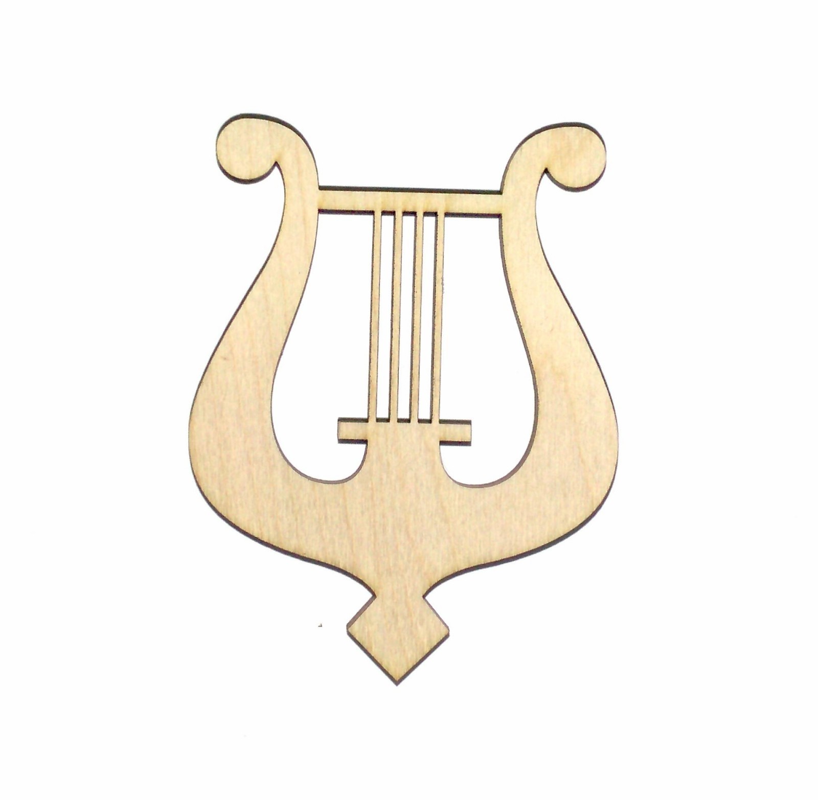 Harp Unfinished Wood Shape Cut Out H716 Crafts Lindahl Woodcrafts | eBay