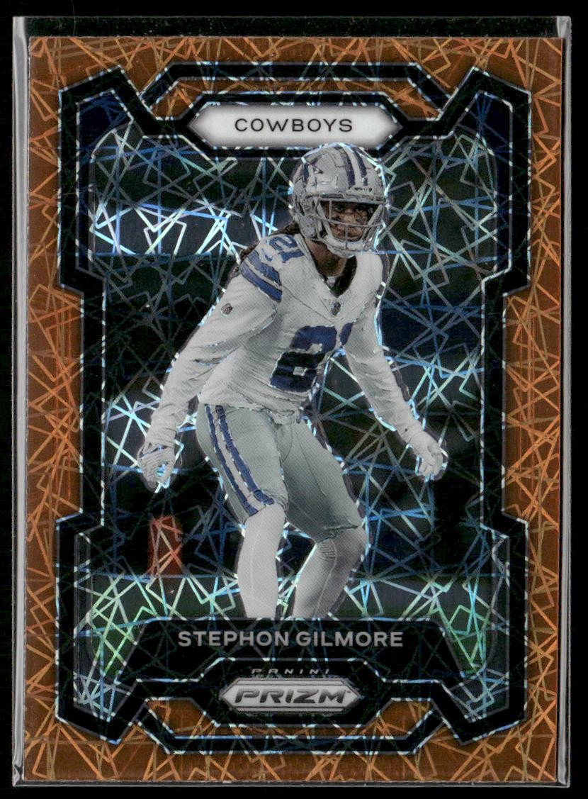 2023 Panini Prizm Stephon Gilmore #77 Orange Lazer Prizm Dallas Cowboys ...