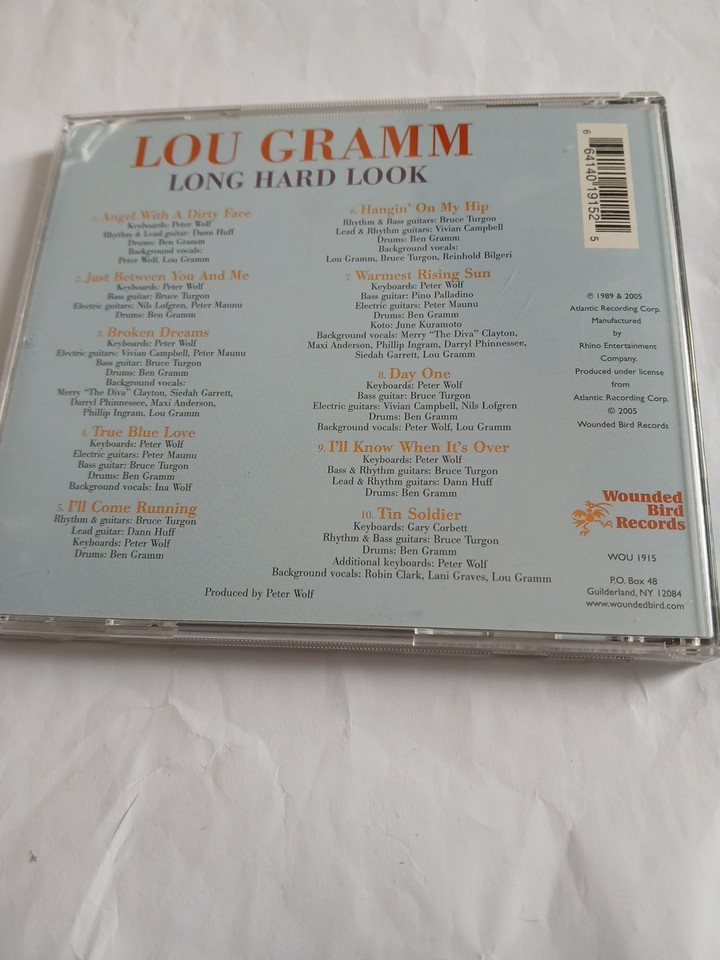 LOU GRAMM LONG HARD LOOK CD 1989 ALBUM JUST BETWEEN YOU AND ME TRUE ...