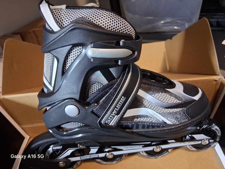 Sowume: SZ Med Adjustable Inline Skates Blades for Kids Women Men Light ...