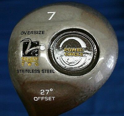 Square Two Power Circle 7 Fairway Wood Golf Club 27 Degree LH Reg Steel ...